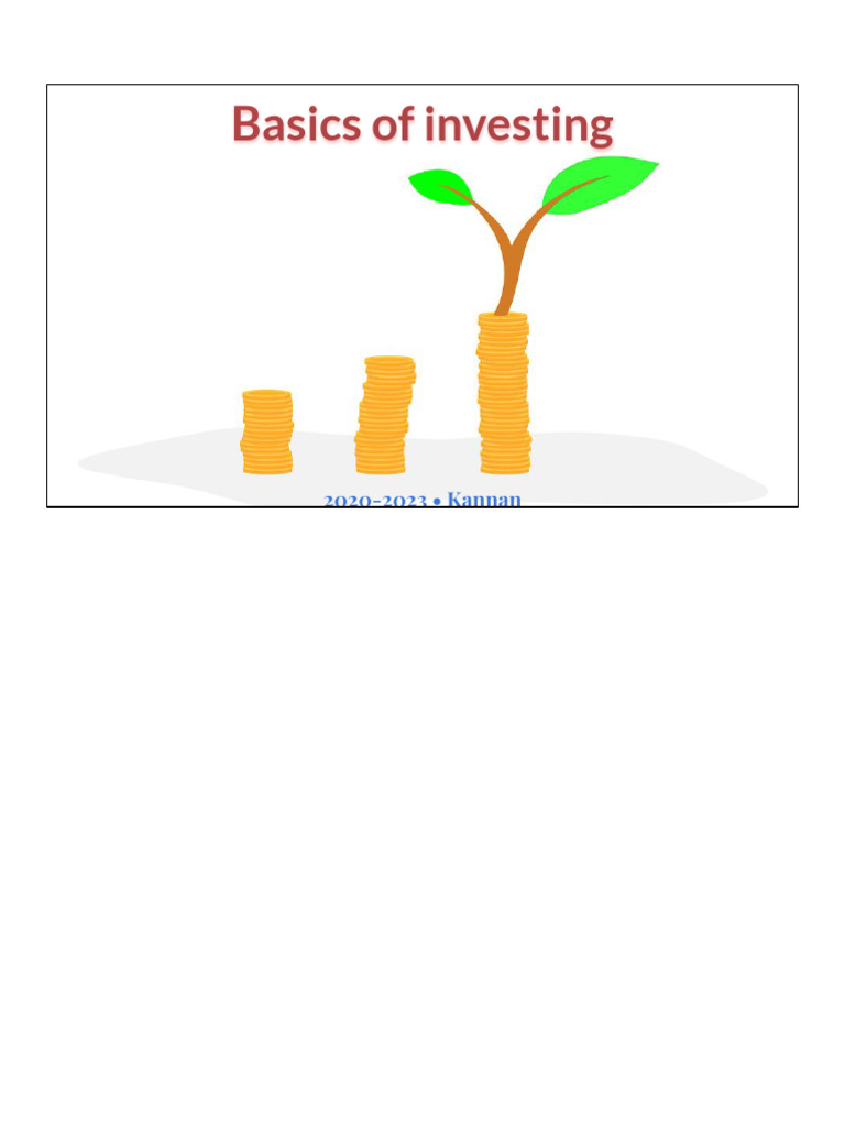 Basics of Investing | PDF | Investment Fund | Loans