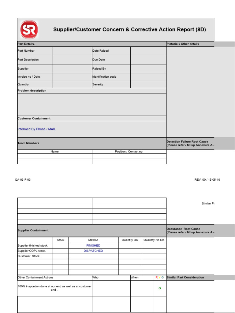 8d report | PDF | Systems Thinking