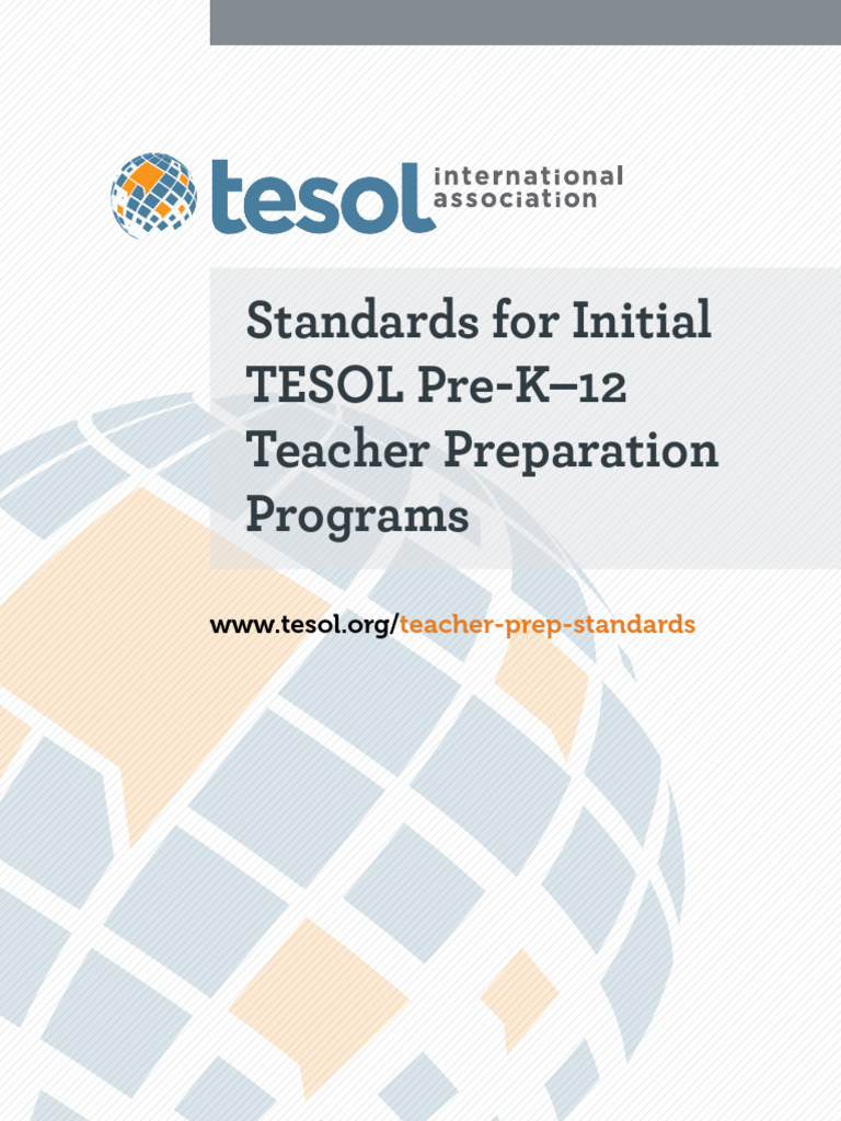 2018 Tesol Teacher Prep Standards Final | PDF | Educational Assessment ...