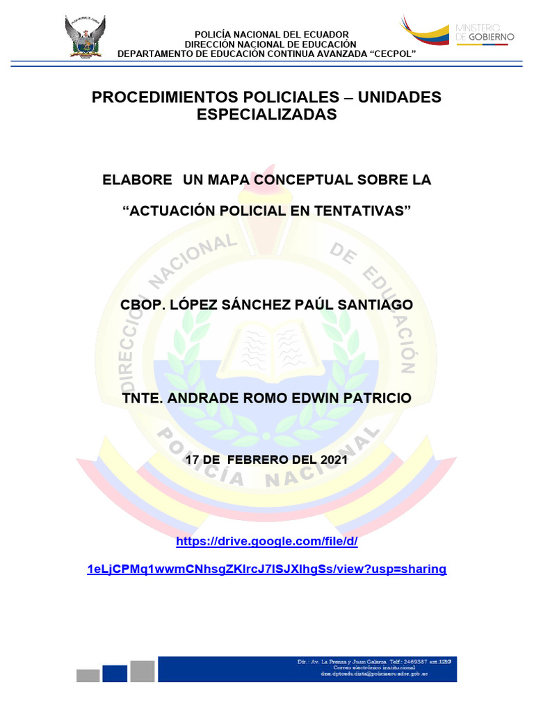 Cbop. Paúl Santiago López Sánchez | PDF | Policía | Fiscal
