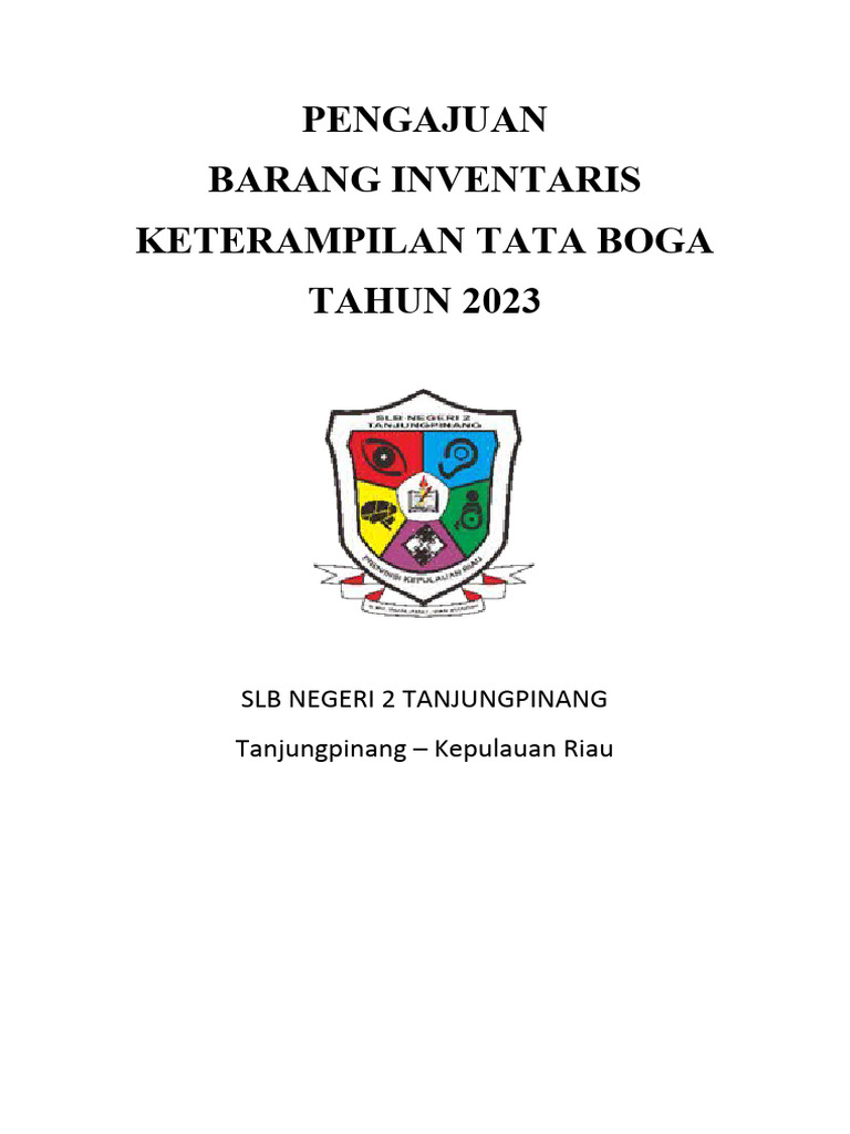 Pengajuan Alat Keterampilan Tata Boga | PDF