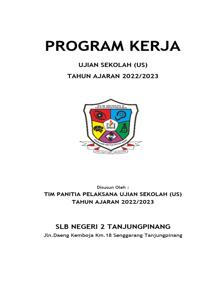 Program Kerja Panitia Ujian Sekolah | PDF