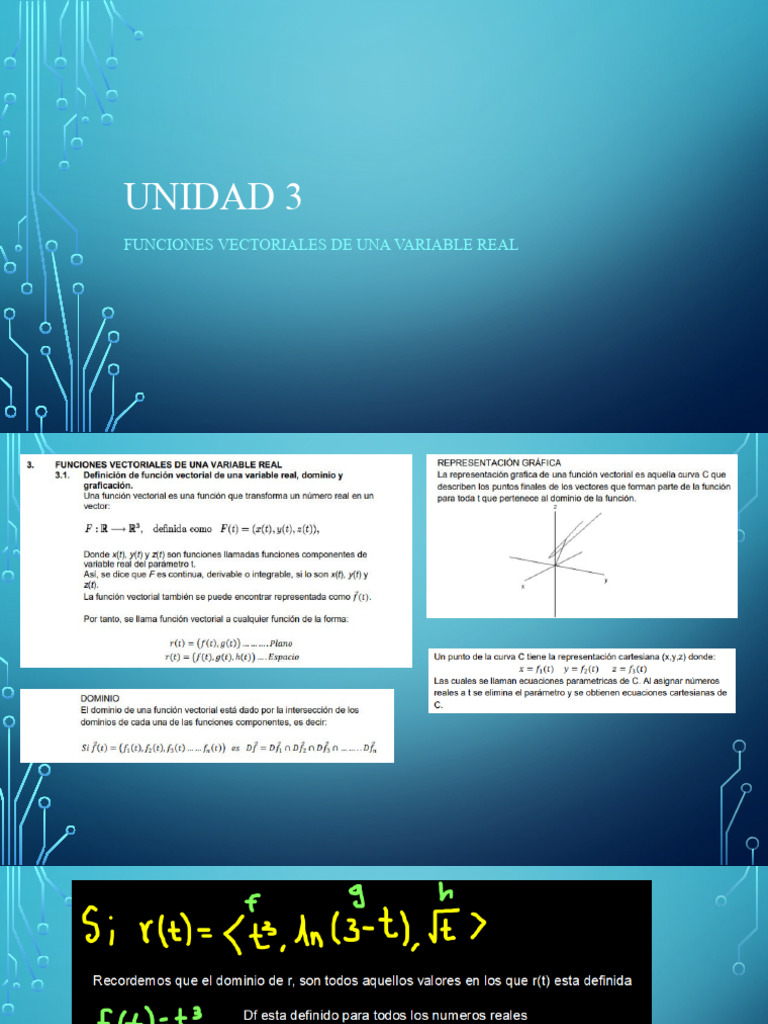 Cálculo Vectorial U3 | PDF | Vector Euclidiano | Curva