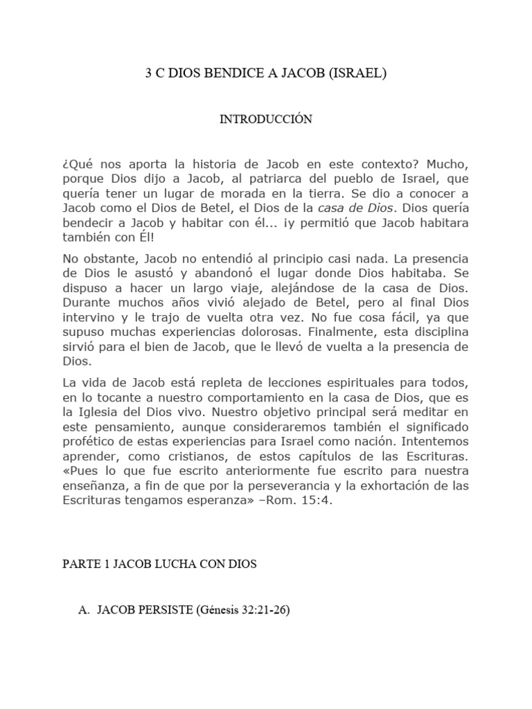 3 C Dios Bendice A Jacob | PDF | Jacob