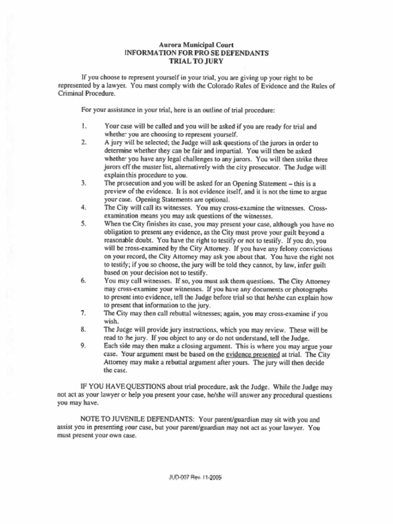 Pro Se Packet English For Printing (2021) | PDF