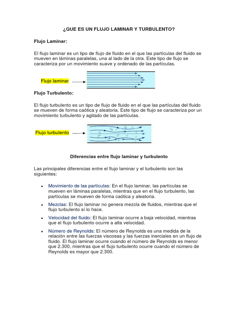 Que Es Un Flujo Laminar y Turbulento | PDF