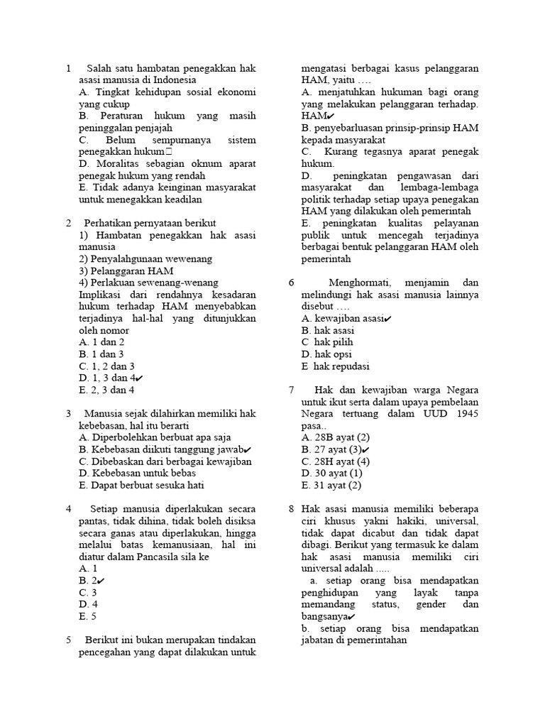 (Done) Persiapan UAS PKN | PDF | Hukum