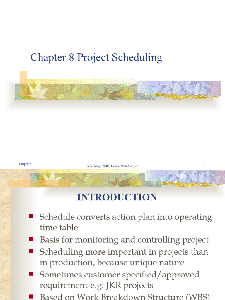 ch08 Project Scheduling | PDF | Projects | Operations Research