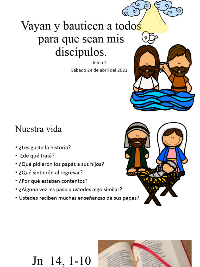 Vayan y Bauticen a Todos Para Que Sean | PDF | Oración | Jesús