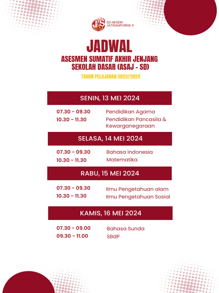 Jadwal Asaj 2024 | PDF