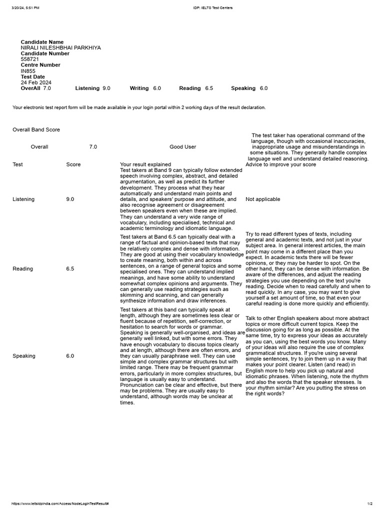 IDP_ IELTS Test Centers | PDF | International English Language Testing ...