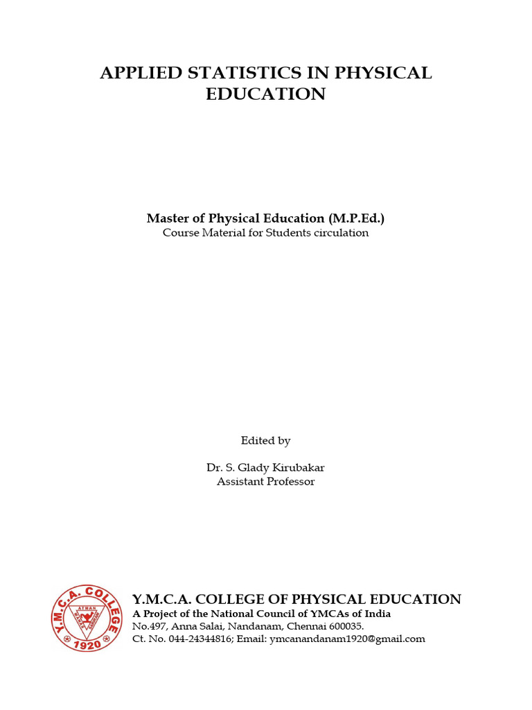 Applied Statistics for Physical Education | PDF | Standard Deviation | Statistics