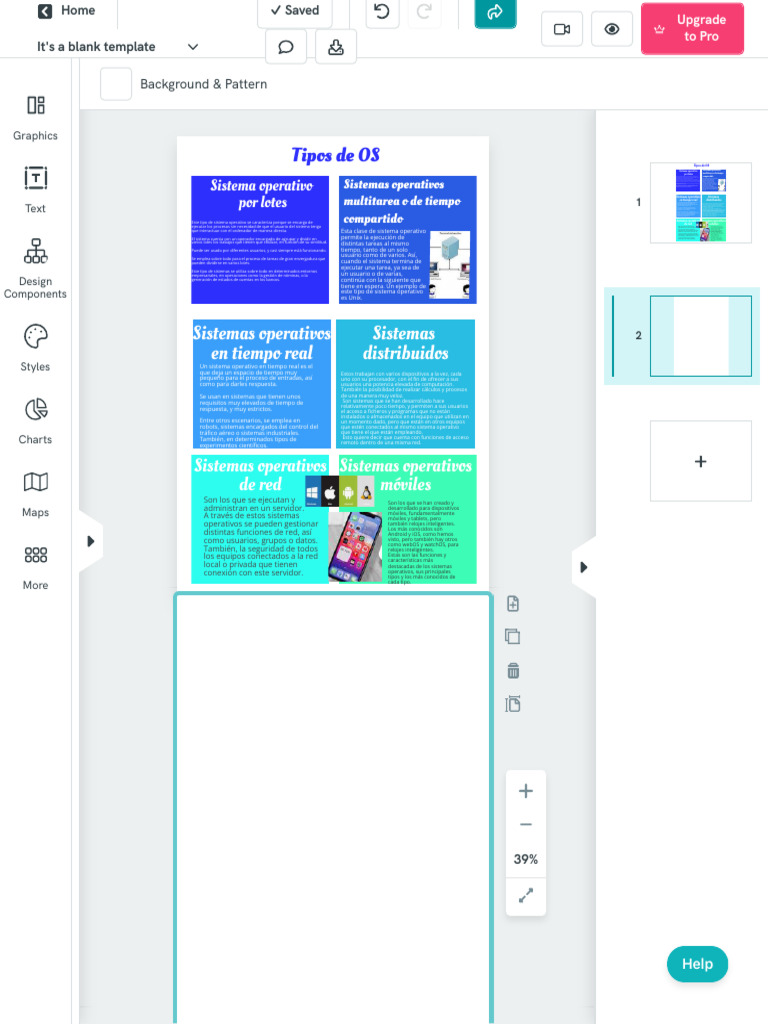 It's a blank template - Piktochart Editor 2 | PDF | Sistema operativo ...