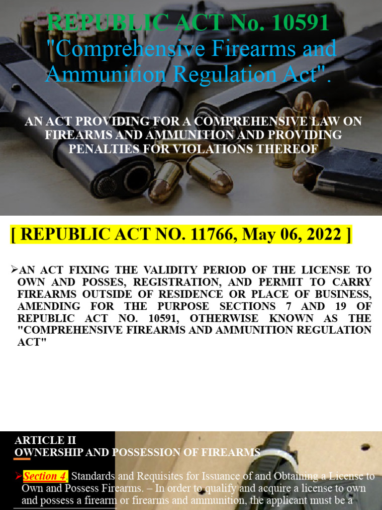 Marksmanship 2.1 RA 10591 | PDF | License | Firearms