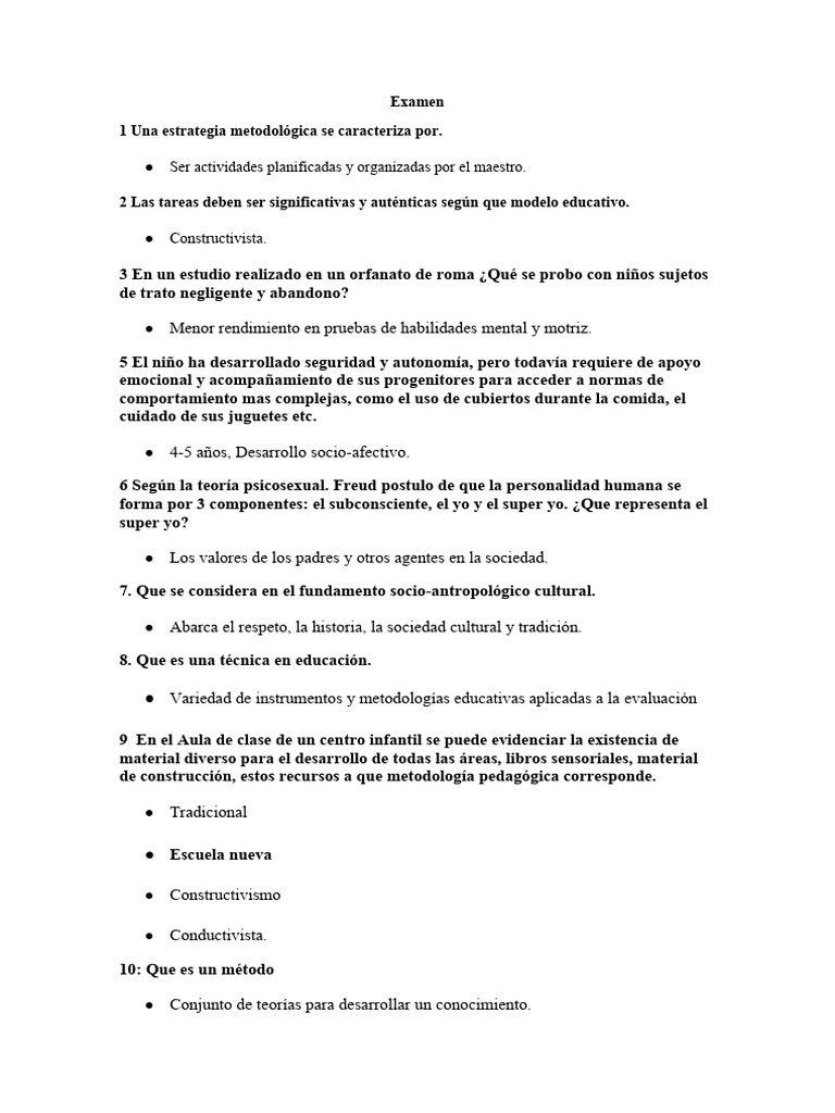 Preguntas de Examen Complexivo Imprimir | PDF | Aprendizaje | Percepción