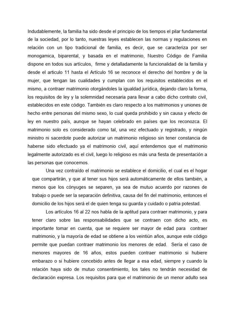 Ensayo Funcionamiento de La Familia | PDF | Matrimonio | Familia