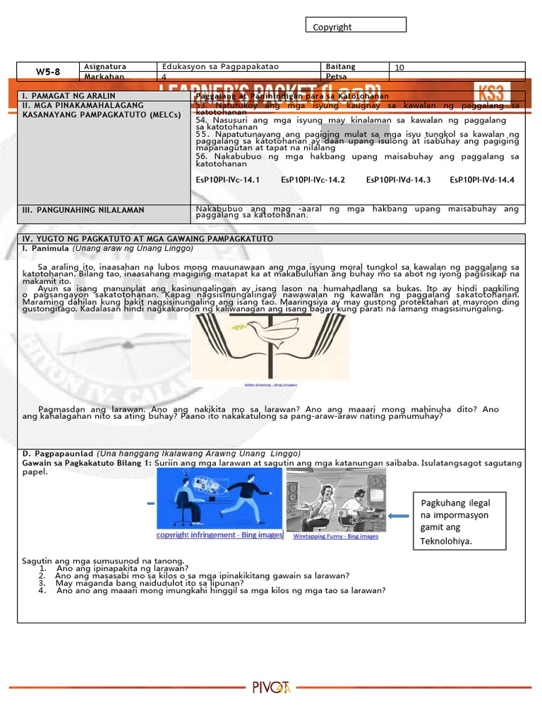 Q4 EsP 10 Week 5 8 1 | PDF