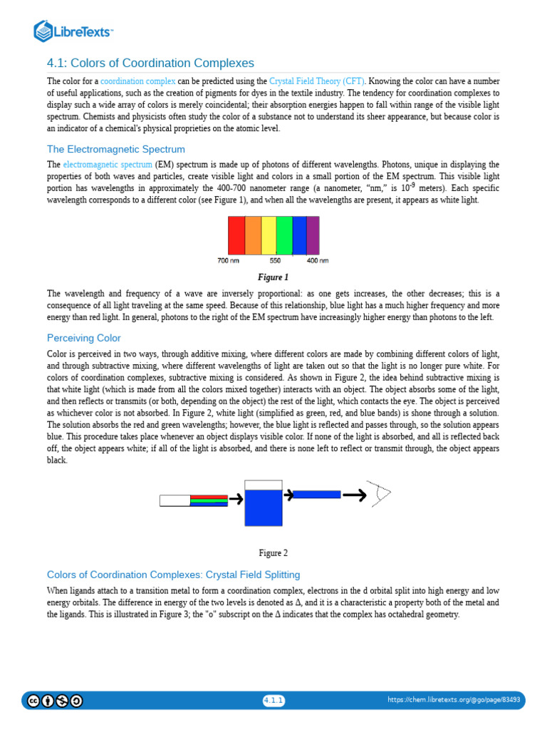 41colorsofcoordinationcomplexes Pdf Electromagnetic Spectrum Coordination Complex 