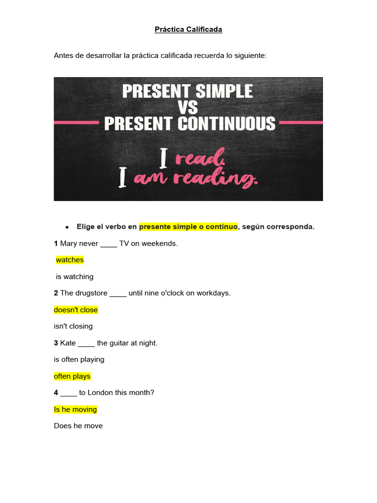 Práctica Calificada | PDF | Language Arts & Discipline