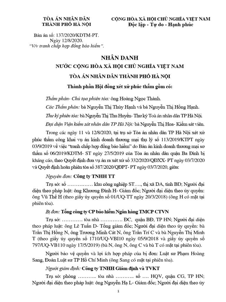 Ban An PT Ma Hoa | PDF
