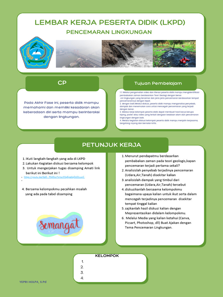 Lembar Kerja Peserta Didik Yepri Holpa | PDF