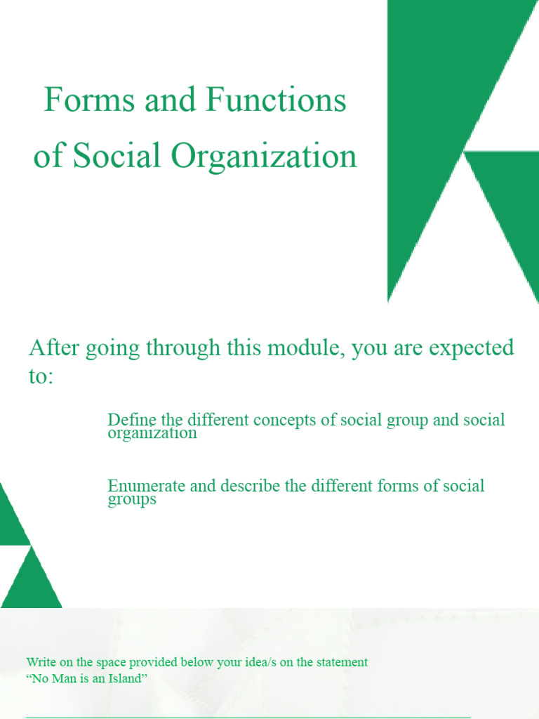 8 Social Organization | PDF | Social Group | Psychological Concepts 8 Social Organization | PDF | Social Group | Psychological Concepts