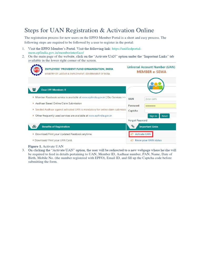 Steps For UAN Registration | PDF | Computing | Software