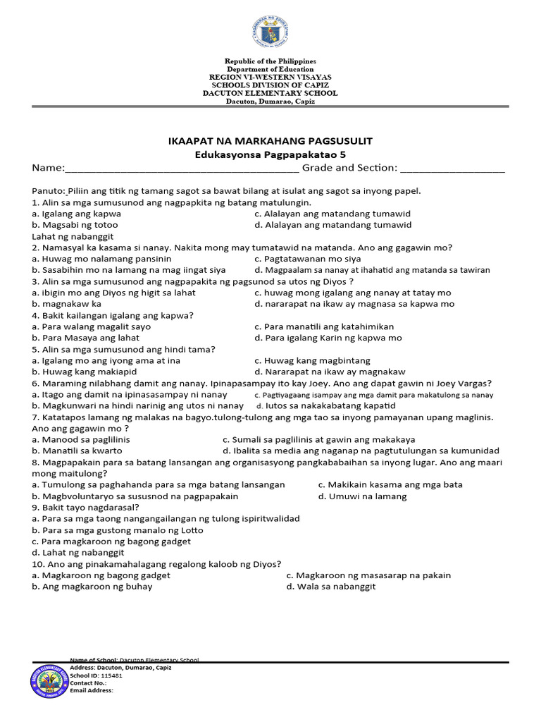 School Header and Footer (Letterhead) | PDF