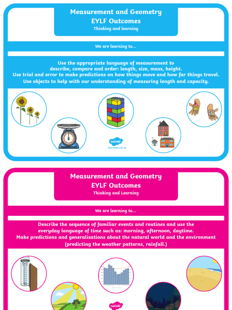 EYLF Measurement and Geometry | PDF | Shape | Geometry