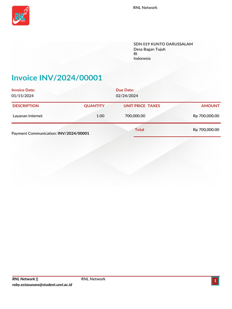 Inv 2024 00001 | PDF