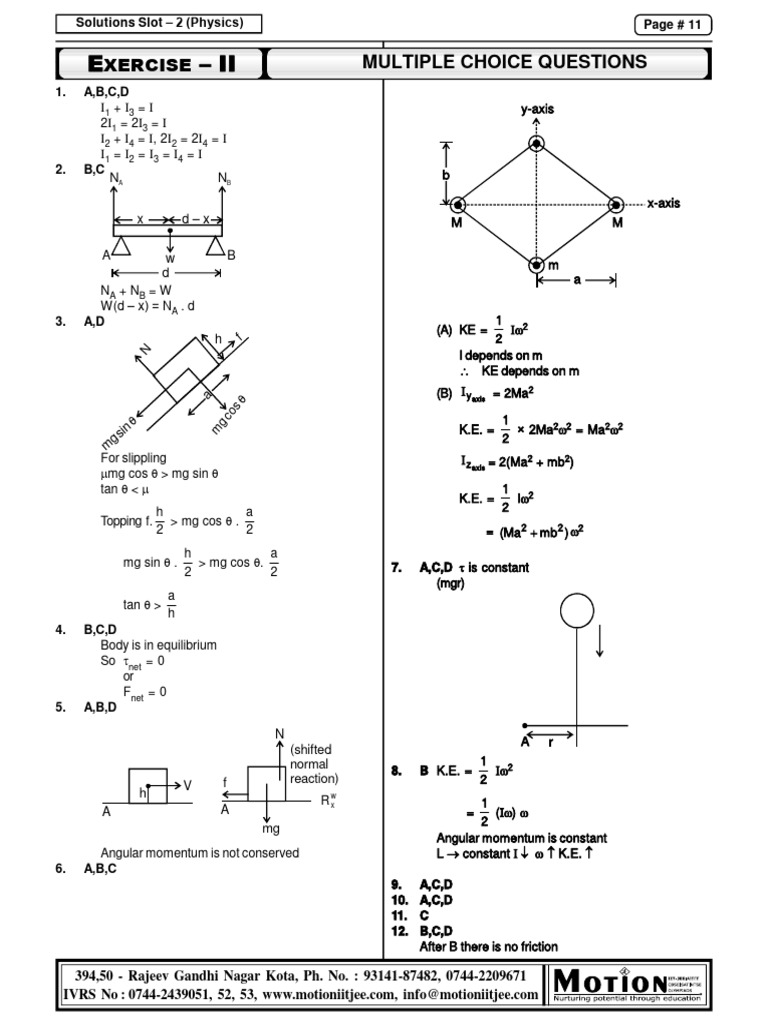 Exercise 2 | PDF | Force | Angular Momentum
