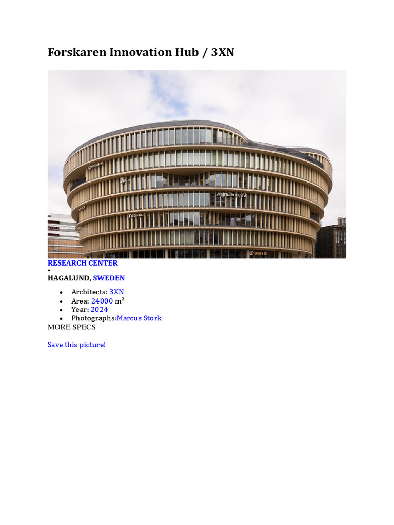 Forskaren Innovation Hub | PDF | Stairs