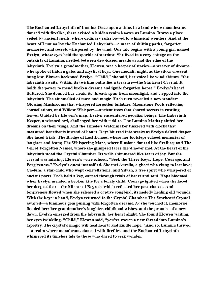 The Enchanted Labyrinth | PDF