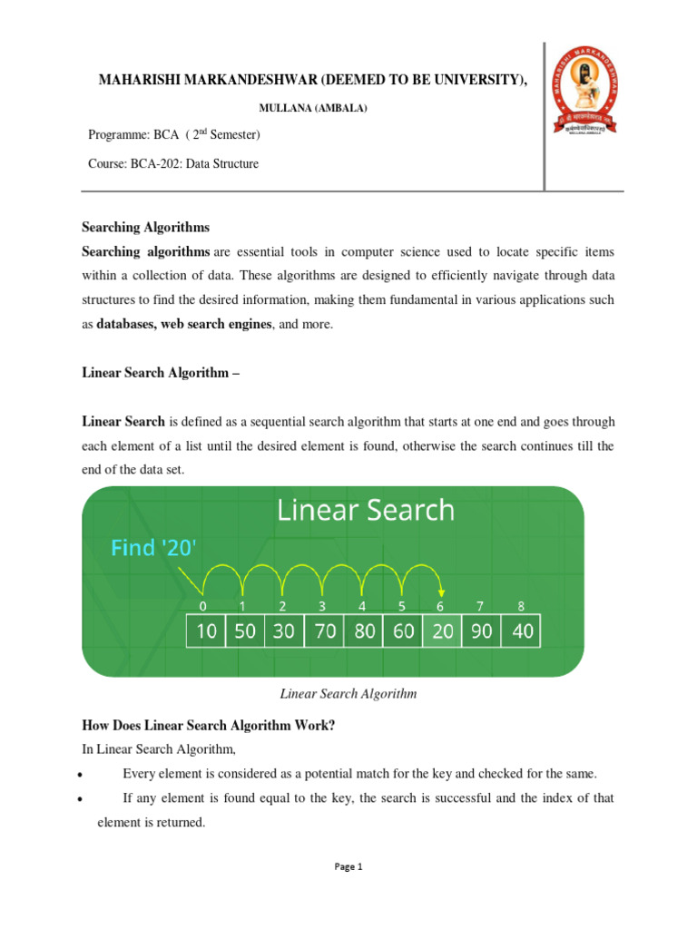 Searching Algorithms | PDF | Computer Programming | Computing Searching Algorithms | PDF | Computer Programming | Computing