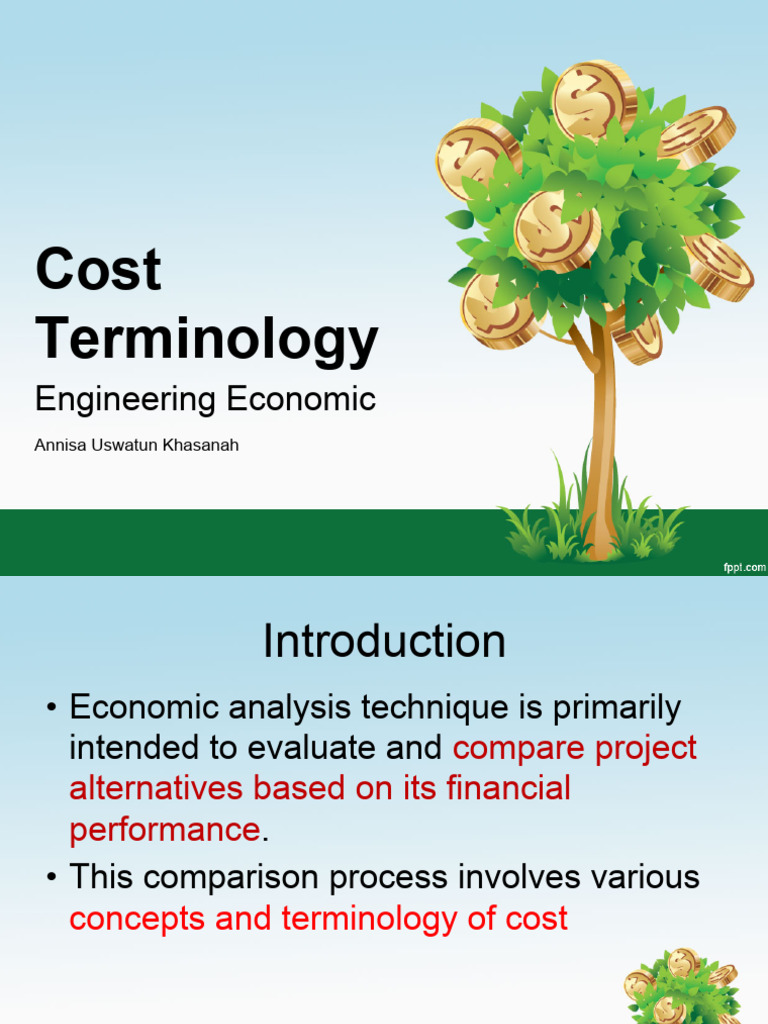 Cost Terminology Engineering Economic | PDF | Cost | Cost Of Goods Sold