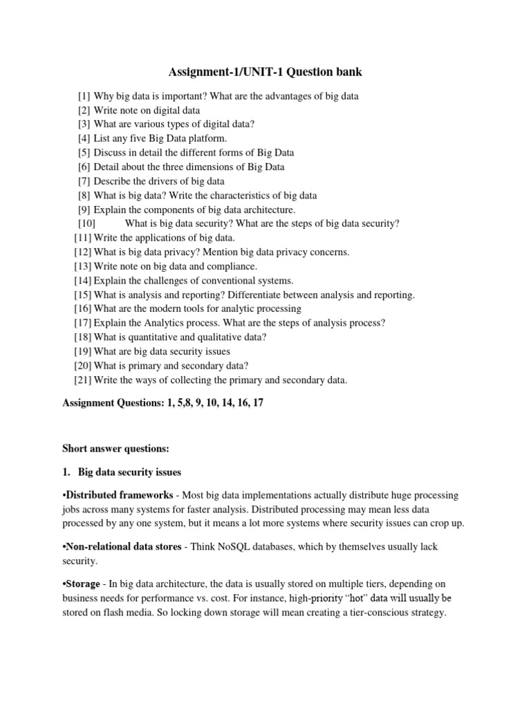 big data assignment 1 | PDF | Big Data | Data