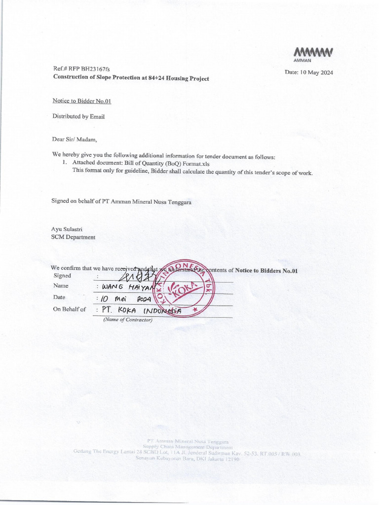 NTB Bh23167fs - No. 01 - 10may24 Koka Indonesia | PDF