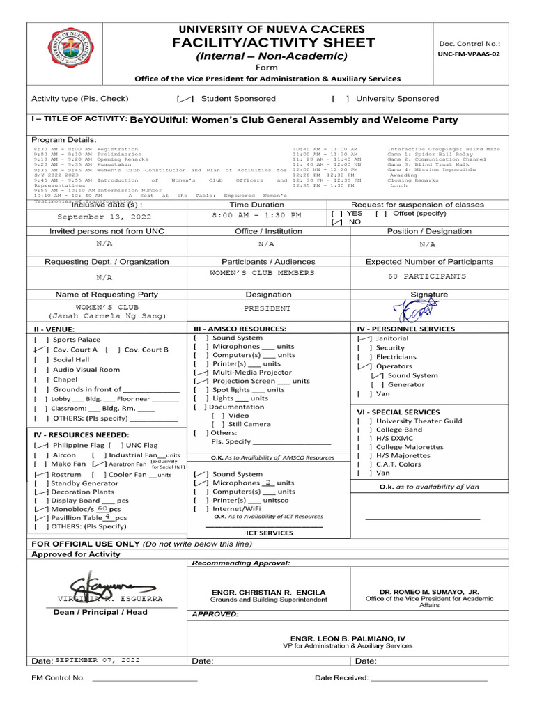 Faci Sheet - Miting de Avance | PDF | Government