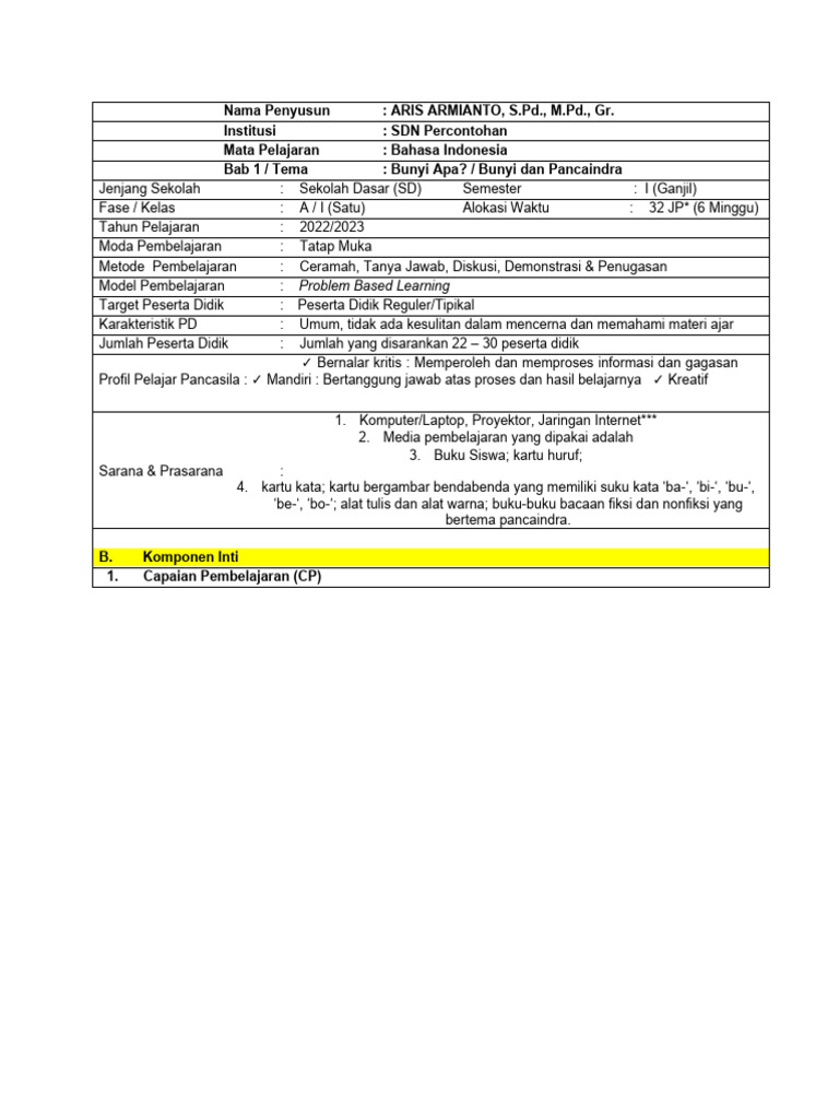 Modif Modul Ajar | PDF