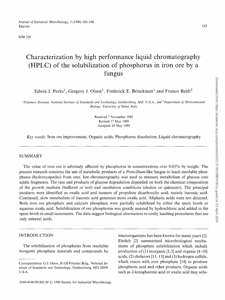 Jimb 0183 | PDF | Phosphate | High Performance Liquid Chromatography
