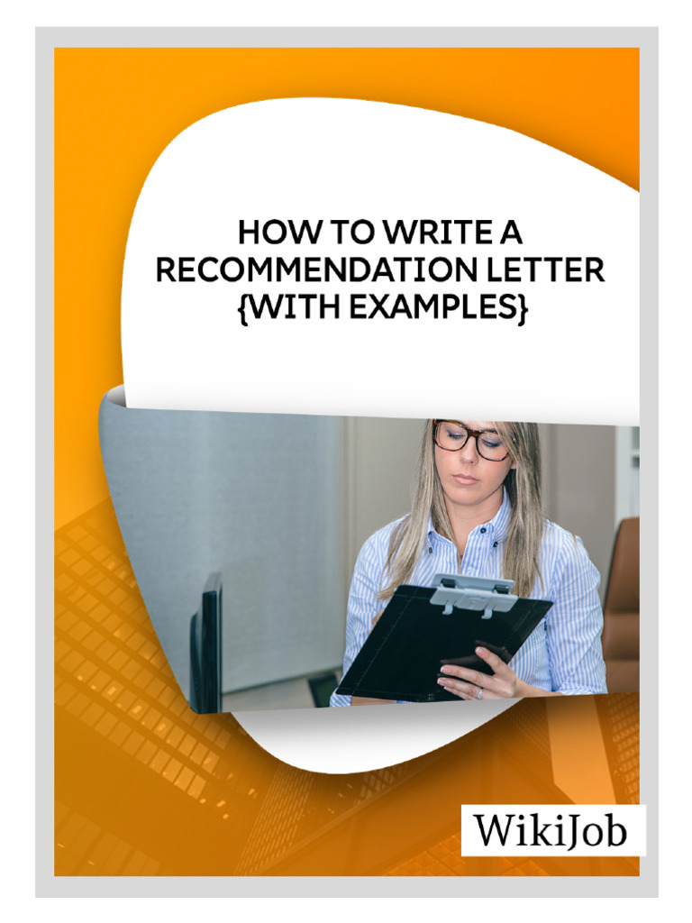 How To Write A Recommendation Letter | Download Free PDF | Employment ...