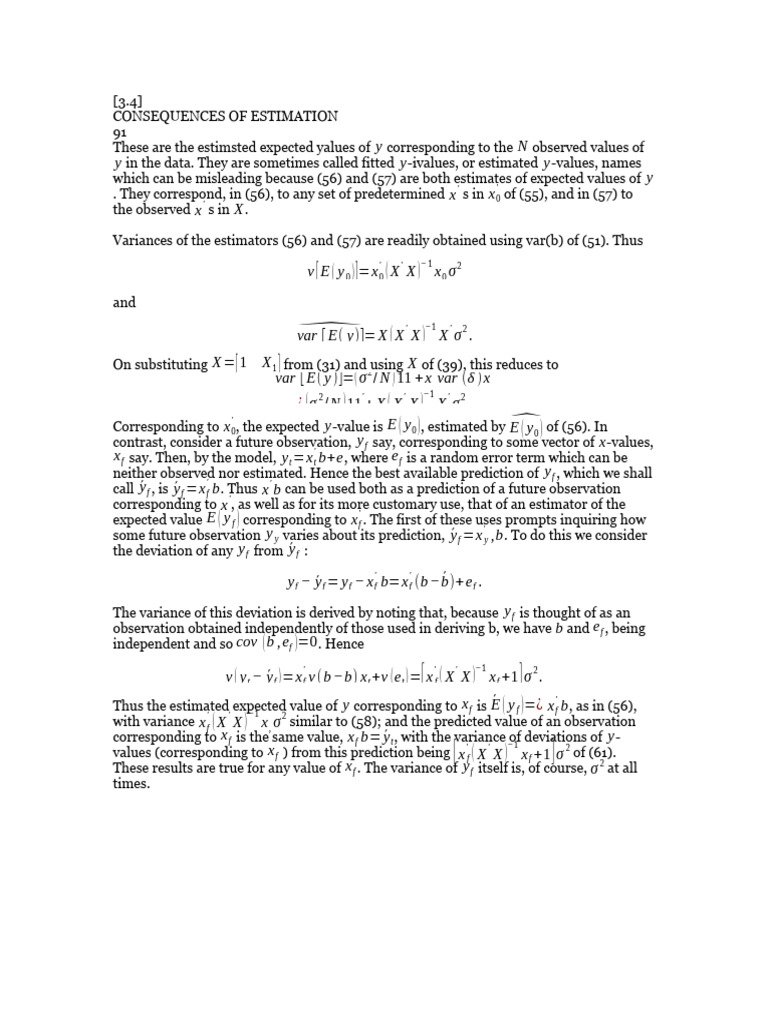 Snip | PDF | Variance | Estimator