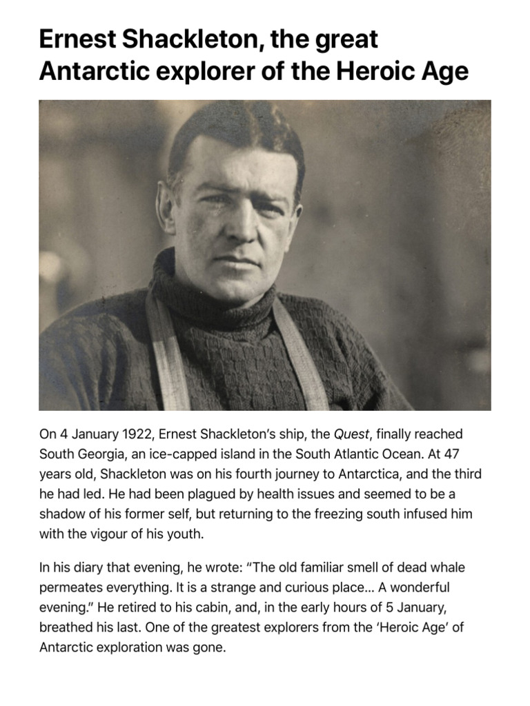 Ernest Shackleton: Life & Death of The Great Antarctic Explorer ...