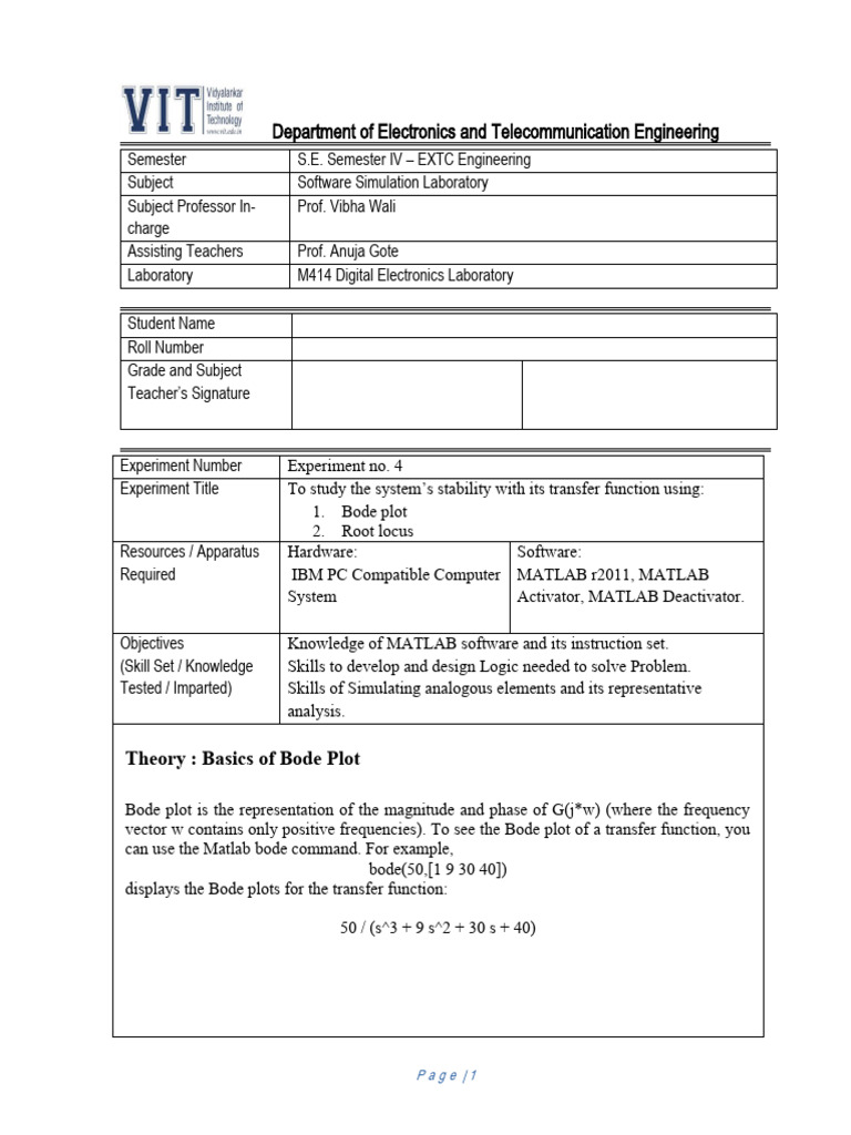SSLEXP4 | PDF | Control Theory | Applied Mathematics