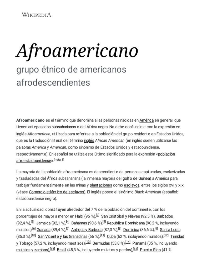 Afroamericano - Wikipedia, La Enciclopedia Libre | Descargar gratis PDF ...