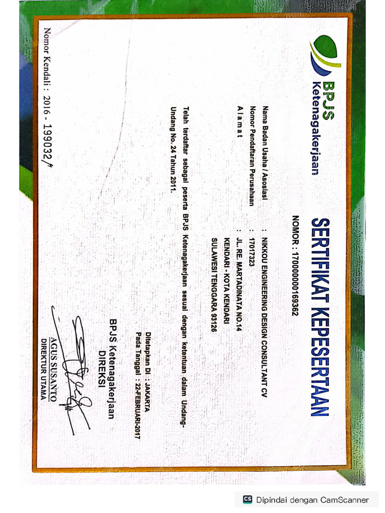 Sertifikat BPJS | PDF