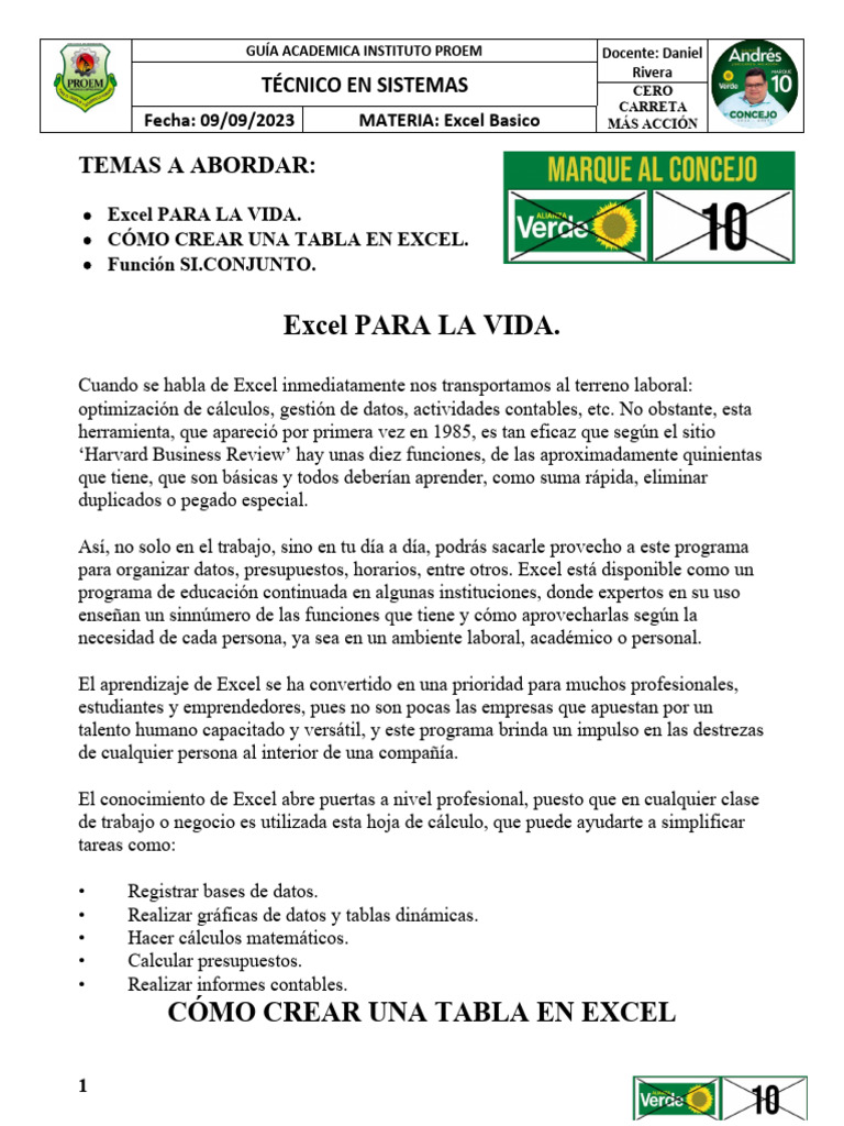 basico excel | PDF | Microsoft Excel | Informática