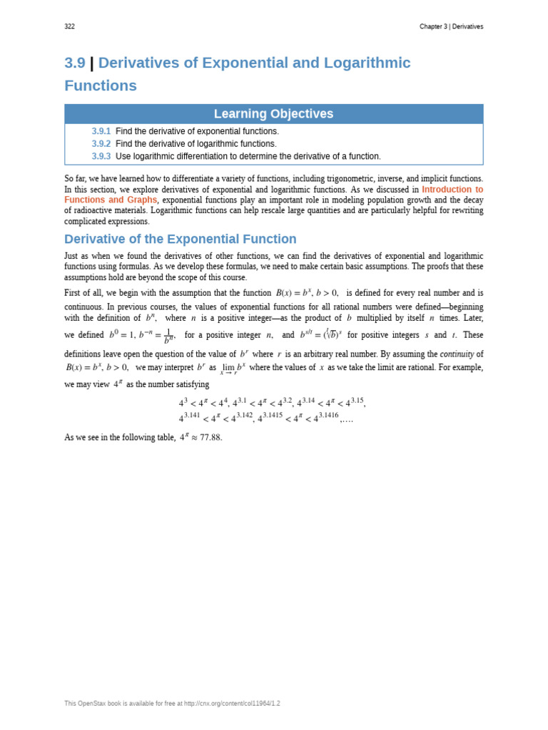 Derivatives of Logarithmic Functions | PDF | Function (Mathematics ...