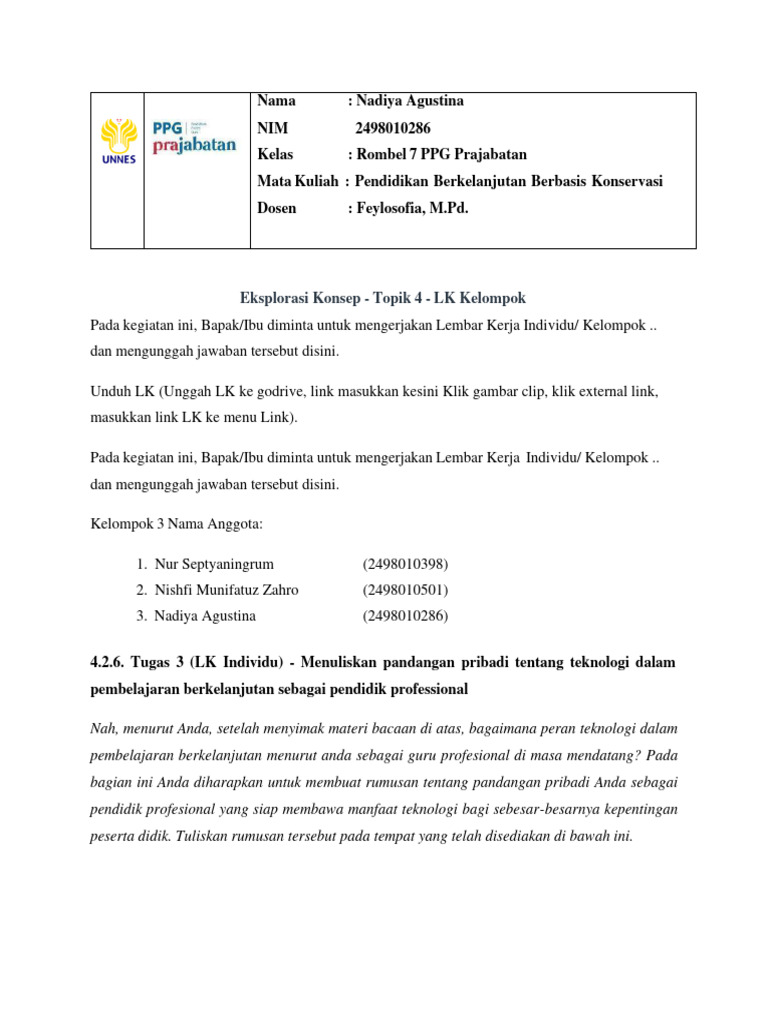 T4 Eksplorasi Konsep LK Individu | PDF | Karier & Perkembangan | Komputer