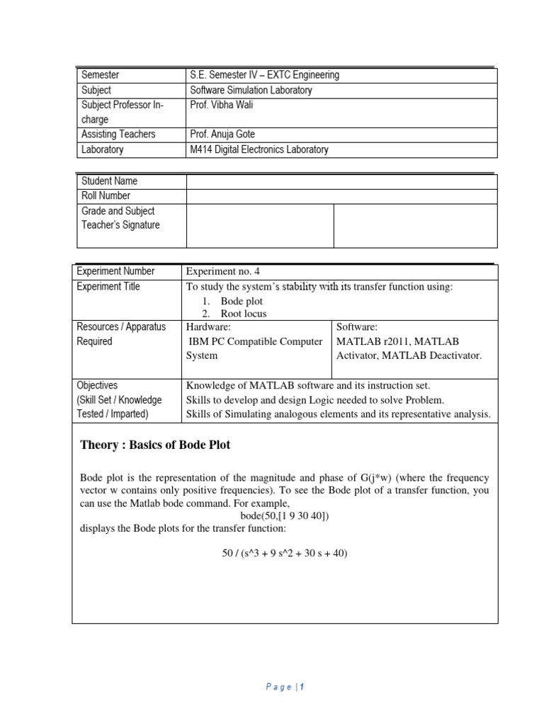 Software Simulation For Bode Plot | PDF | Applied Mathematics ... Software Simulation For Bode Plot | PDF | Applied Mathematics ...